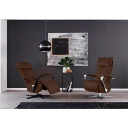 W.Schillig Relaxsessel &raquo;rumbaa&laquo; wahlweise mit Doppelmotor, in Gr&ouml;&szlig;en S, M & L, mit 5-Sternfu&szlig; braun Stoff S37 (100% Polyester): Luxus-Microfaser in 