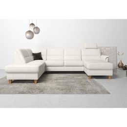 Home Affaire Wohnlandschaft &raquo;Palmera U-Form, B: 308 cm&laquo; optional Schlaffunktion & Bettkasten, Federkern wei&szlig; Luxus-Microfaser (100% Polyester);