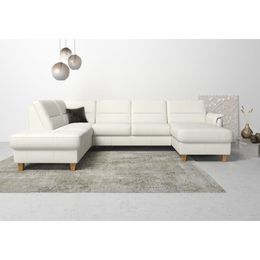 Home Affaire Wohnlandschaft &raquo;Palmera U-Form, B: 308 cm&laquo; optional Schlaffunktion & Bettkasten, Federkern wei&szlig; Luxus-Microfaser (100% Polyester);