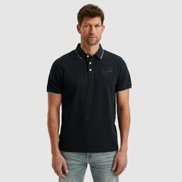 PME-Legend Pme Legend Herren PME LEGEND Poloshirt &raquo;Short sleeve polo stretch pique package&laquo; mit Schriftzug grau 5XL