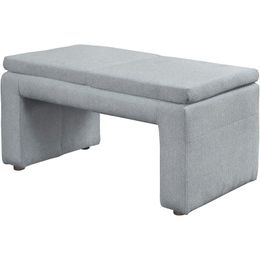 exxpo - sofa fashion Hockerbank &raquo;Cortado&laquo; hohe Bodenfreiheit, sch&ouml;ne Detailverarbeitung grau Webstoff fein (Zusammensetzung: 95% PES, 10 NY) B/H/T: 