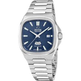 Jaguar Herren Quarzuhr &raquo;Rondcarre&laquo; Armbanduhr, Herrenuhr, Swiss Made, Edelstahlarmband, analog, Tag silber Einheitsgr&ouml;&szlig;e