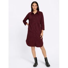 Heine Velourslederimitat-Kleid in burgund | Gr.: 40