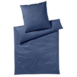 Elegante Bettw&auml;sche &raquo;Floral&laquo; 2 Stk. angenehmes Hautgef&uuml;hl blau Mako-Satin, Obermaterial: 100% Baumwolle B/L: 135cm x 200cm, 1 Stk., 1 Stk., Mako-Satin, B/L: 