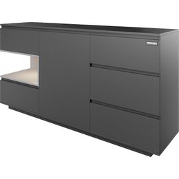 Phoenix Kommode &raquo;Minecraft Sideboard&laquo; inkl Beleuchtung Holzwerkstoff B/H/T: 160cm x 82cm x 40cm, 5 Stk., Kiefer Tanne, 1 Stk.