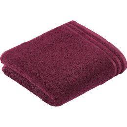 Vossen Badetuch &raquo;Calypso Feeling&laquo; mit schmaler Bord&uuml;re, aus 100% hochwerter Baumwolle, Vegan, einfarbig lila Walkfrottee, Obermaterial: 100% Baumwolle B/L: 