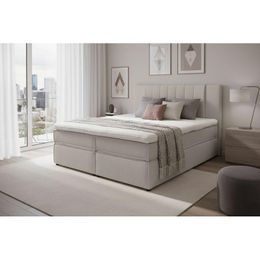 Home Affaire Boxspringbett &raquo;Bellissimo, Doppelbett, Polsterbett, Federkernbett, Komforbett&laquo; inkl. 9cm Topper, 5-Zonen-Taschen-Federkernmatratze, 