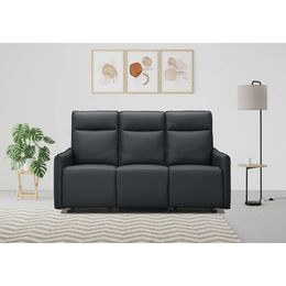 3-Sitzer &raquo;Lugo, Kinosofa mit Reclinerfunktion in Kunstleder und Webstoff&laquo; mit manueller Relaxfunktion in 2 Sitzen schwarz B/H/T: 180cm x 102cm x 86cm,
