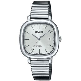 Casio Timeless Collection Unisex CASIO TIMELESS COLLECTION Quarzuhr Armbanduhr, Damenuhr, Herrenuhr, Edelstahlarmband, analog, Tag silber 
