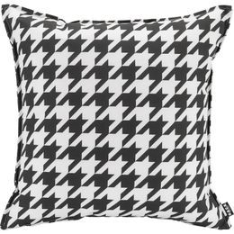 HOCK Dekokissen &raquo;Pictave&laquo; mit Hahnentritt-Muster, Kissenh&uuml;lle mit F&uuml;llung, 1 St&uuml;ck schwarz Kunstfaser B/L: 50cm x 50cm, 1 Stk.