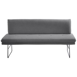 K+w Komfort & Wohnen K+W Komfort & Wohnen Polsterbank 1 Stk. tlg. Spitzkissenoptik, Sitzsteppung, hoher Sitzkomfort, in 2 Gr&ouml;&szlig;en w&auml;hlbar grau B/H/T: 172cm x 87cm x 65cm, 