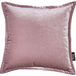 done. Dekokissen &raquo;Glam&laquo; unifarben, Rei&szlig;verschluss, Kissenh&uuml;lle ohne F&uuml;llung, 1 St&uuml;ck rosa Polyester B/L: 45cm x 45cm, 1 Stk.