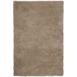 Kayoom Hochflor-Teppich &raquo;Cyrill 500&laquo; rechteckig 30 mm H&ouml;he Hochflor, Modernes Muster, Uni, Fu&szlig;bodenheizungsgeeignet, Wohnzimmer beige Polyester B : 60cm 1 