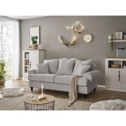 OTTO home 3-Sitzer &raquo;Westminster, Sofa im Landhausstil, Couch mit Zierkissen&laquo; Federkern-Polsterung, gedrechselter Fu&szlig;, hochwertiger Microfaserbezug 