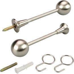 Liedeco Raffhalter f&uuml;r Gardinenstangen &Oslash; 16 mm silber Metall Einheitsgr&ouml;&szlig;e