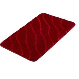 Kleine Wolke Badematte &raquo;Tram, Badvorleger, Badezimmer Teppich&laquo; H&ouml;he 20 mm rutschhemmend beschichtet fu&szlig;bodenheizungsgeeignet Badteppich, modernes Wellen Design, 