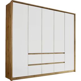 Rauch Dreht&uuml;renschrank &raquo;Mainz mit Passepartout&laquo; optional mit Beleuchtung, Au&szlig;ent&uuml;ren mit Push-to-Open Funktion wei&szlig; Holzwerkstoff B/H/T: 230cm x 212cm