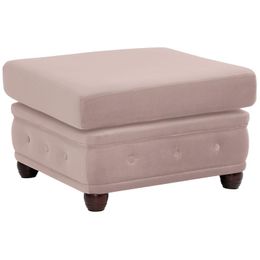 Home Affaire Polsterhocker &raquo;New Castle&laquo; passend zur "New Castle"-Serie, B/T/H: 75/70/45 cm rosa B/H/T: 75cm x 45cm x 70cm, Samtoptik