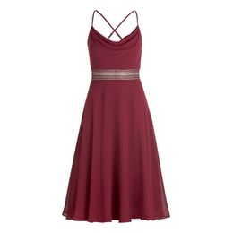 Vera Mont Cocktailkleid mit Wasserfallausschnitt in Deep Dahlia | Gr.: 34