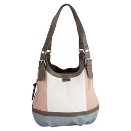 Tom Tailor Damen Tom Tailor Shopper &raquo;Juna&laquo; aus soft genarbtem ledrigen Material mit gl&auml;nzenden Metall-Accessoires rosa B/H/T: 31cm x 29cm x 14cm