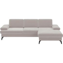 Sit & More sit&more Ecksofa &raquo;Morris L-Form, inkl. Sitztiefenverstellung&laquo; wahlweise mit Armteilverstellung, Schlaffunktion & Bettkasten grau 100% Polyester B/H/T: