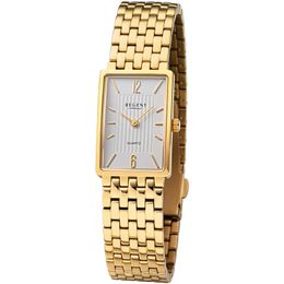 Regent Uhren Regent Damen Quarzuhr Armbanduhr, Damenuhr, Titanuhr, eckig, analog, Titanarmband gold Einheitsgr&ouml;&szlig;e