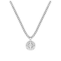 BOSS Herren BOSS Kette mit Anh&auml;nger &raquo;Schmuck Edelstahl Halsschmuck Panzerkette NORTH&laquo; silber Edelstahl, L: 61 B: 4,5mm
