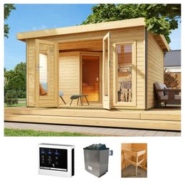 Konifera Saunahaus &raquo;Maiko 3 SET B&laquo; Ofen 9 KW externe Strg easy beige Saunaofen, externe Steuerung, 9 kW