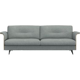 FLEXLUX 3-Sitzer &raquo;Glow, super bequem durch hochwertigem Sitzaufbau mit Federkern&laquo; Modernes skandinavisches Design blau 62% Polyester/17%Baumwolle/14%