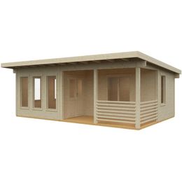Skan Holz Gartenhaus &raquo;Arnheim&laquo; beige Holzwerkstoff Fu&szlig;boden im Gartenhaus