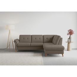 Sit & More sit&more Ecksofa &raquo;G&ouml;teborg&laquo; inkl. Sitztiefenverstellung, wahlweise mit Bettfunktion & Bettkasten braun B/H/T: 250cm x 90cm x 226cm, Luxus-Microfaser 