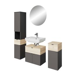 Badm&ouml;bel-Set &raquo;Quickset 394&laquo; Komplett-Set, 4 Stk. tlg. grau Einheitsgr&ouml;&szlig;e