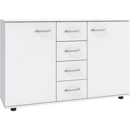 wimex Kombikommode &raquo;Taiga&laquo; obere Schublade in Absatzfarbe oder uni wei&szlig; wei&szlig; Holzwerkstoff B/H/T: 130cm x 83cm x 41cm, 4 Stk., 2 Stk.