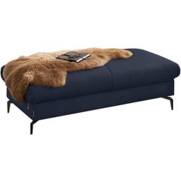 W.Schillig Polsterhocker F&uuml;&szlig;e in Schwarz pulverbeschrichtet blau Longlife Xtra-Leder Z59: Glattleder mit modischer Pr&auml;gung. Hautst&auml;rke 0, 9 - 1, 1 mm 