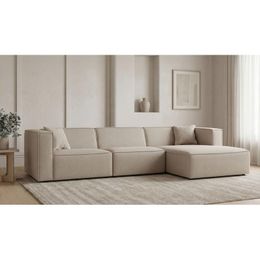 OTTO home Ecksofa &raquo;Tammie&laquo; Breite 312 cm, Webstoff fein, bodentief, mit Wellenunterfederung 100% Polyester B/H/T: 312cm x 73cm x 154cm, Webstoff fein,