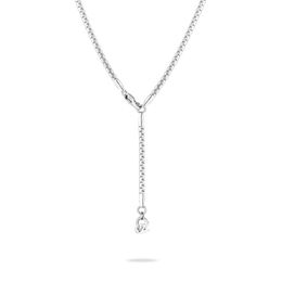 Echtzeit Damen Kette mit Anh&auml;nger &raquo;Schmuck Geschenk Edelstahl Halskette The Sleek One&laquo; silber Edelstahl, L: 56 B: 2mm