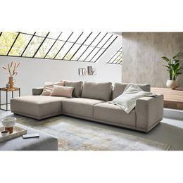 Musterring Ecksofa &raquo;JustB! PM200, Holzrahmen in schwarz, wahlw. Sitzvorzug, Breite 316cm&laquo; Anreihsofa rechts & Longchair links, mit Armlehnen, inkl. R&uuml;ckenkissen 