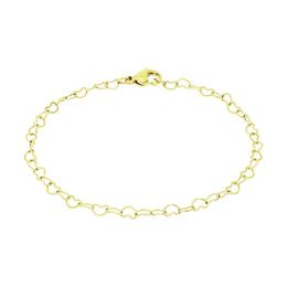 Amor Damen Armband &raquo;Herzchenarmband&laquo; gold 19cm, Edelstahl