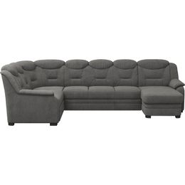 COTTA Wohnlandschaft &raquo;Marcus U-Form&laquo; wahlweise mit Schlaffunktion & Stauraum grau 100% Polyester B/H/T: 330cm x 99cm x 211cm, Struktur soft, 