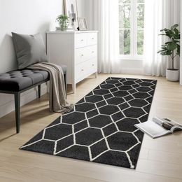 Sanat Teppich &raquo;Trellis, auch als L&auml;ufer und Rund&laquo; rechteckig 10 mm H&ouml;he Kurzflor, skandi, boho, gro&szlig;e Farbauswahl, alle R&auml;ume Kunstfaser B : 80cm 1 Stk., 