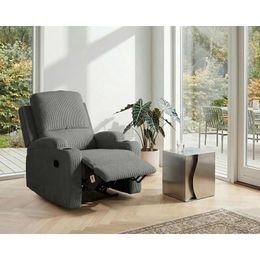 OTTO home Relaxsessel &raquo;NAPORI Cord, Kinosessel, Multimedia-Sessel&laquo; TV-Sessel mit manueller u elektrischer Relaxfunktion u. Getr&auml;nkehalter grau 100% 