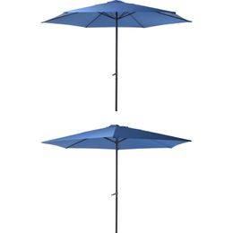 Garden Pleasure Sonnenschirm &Oslash; 300 cm, blau blau Bezug: 100% Polyester Einheitsgr&ouml;&szlig;e