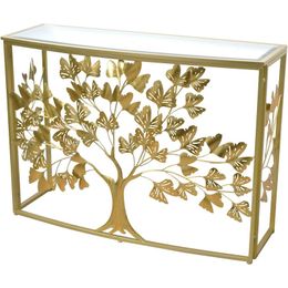 HOFMANN LIVING AND MORE Konsolentisch 1 Stk. tlg. gold B/H/T: 110cm x 80cm x 38cm