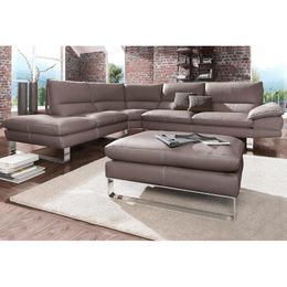 Calia italia Ecksofa &raquo;Dave, italienisches Designsofa mit erstklassigem Sitzkomfort, L-Form&laquo; mit tollen Lederbez&uuml;gen braun NaturLeder Sorrento;Leder 
