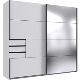 wimex Schwebet&uuml;renschrank &raquo;Saigon&laquo; mit Spiegelt&uuml;r, 2 T&uuml;ren, 225cm breit schwarz Holzwerkstoff B/H/T: 225cm x 208cm x 64cm, Schubladen: 3 Stk. T&uuml;ren: 2 Stk.