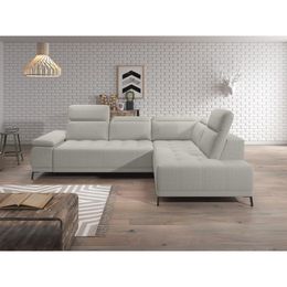 WERK2 Ecksofa &raquo;Focus-L 204 x 278 cm modern und bequem&laquo; Luxus-Microfaser, L-Form, elektrische Sitztiefenverstellung beige 92% Polyester, 8% Nylon B/H/T