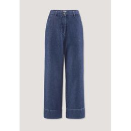 hessnatur Jeans ENNELIE Culotte Wide Leg aus Bio-Baumwolle mit TENCEL Lyocell und Leinen in royal blue | Gr.: W30/L29