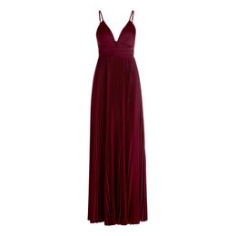 Vera Mont Chiffonkleid mit V-Ausschnitt in Deep Dahlia | Gr.: 34