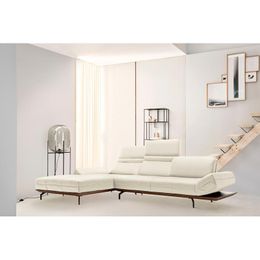 Creation BY ROLF BENZ Ecksofa &raquo;CR.420, Designecksofa, L-Form&laquo; in 2 Qualit&auml;ten, Holzrahmen in Eiche Natur oder Nu&szlig;baum, Breite 293 cm wei&szlig; Flachgewebe 