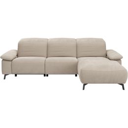 Musterring Ecksofa &raquo;MR 370, intelligenter Komfort im modernen Design&laquo; Optionale Relaxfunktion, flexible Kopfteile & klappbare Armlehnen beige 94% Polyester, 6% 